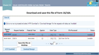 Form 16/16A from TRACESby Jyotikahemantkumar | PPTX