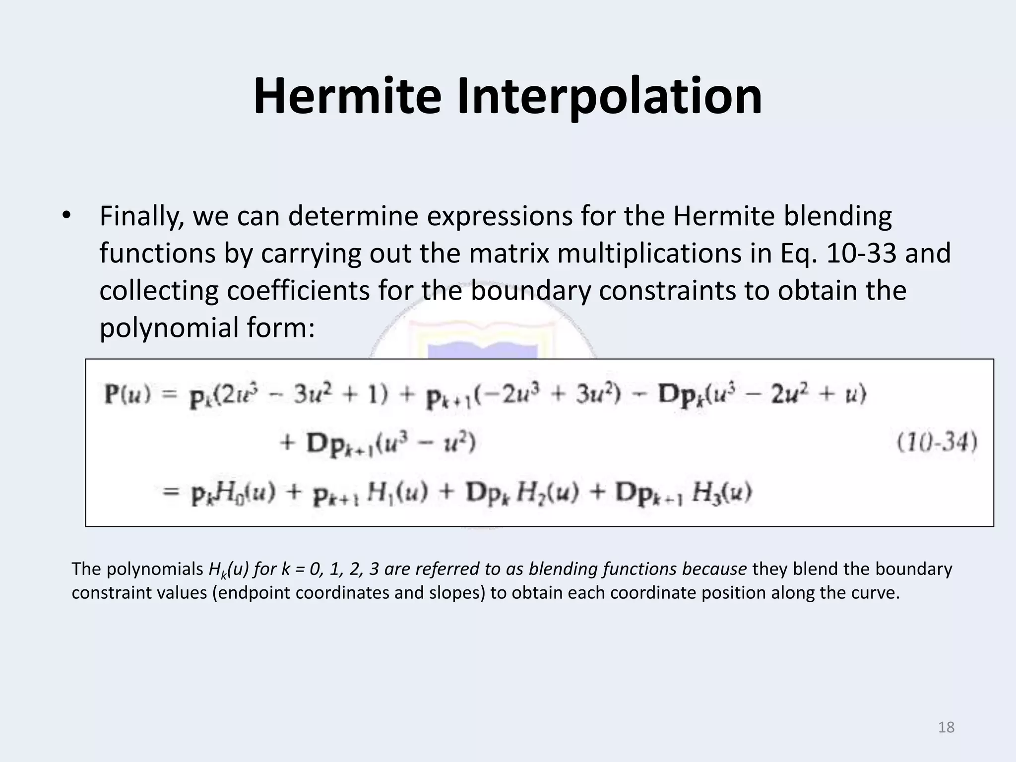 Class 14 3D HermiteInterpolation.pptx | Physics | Science