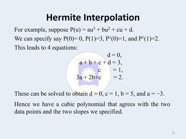 Class 14 3D HermiteInterpolation.pptx | Physics | Science