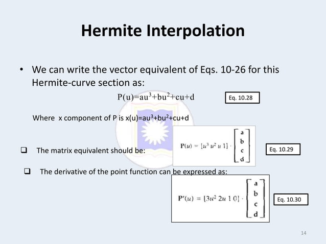 Class 14 3D HermiteInterpolation.pptx | Physics | Science