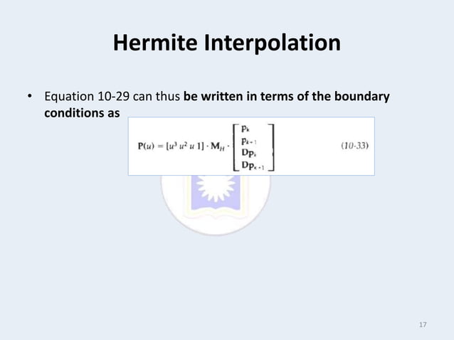Class 14 3D HermiteInterpolation.pptx | Physics | Science