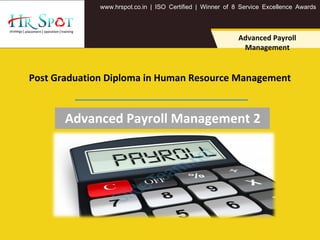Class 16. advanced payroll management 2 v7.0 | PPT