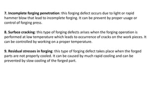 class16.pptx forming process forging rolling | PPTX