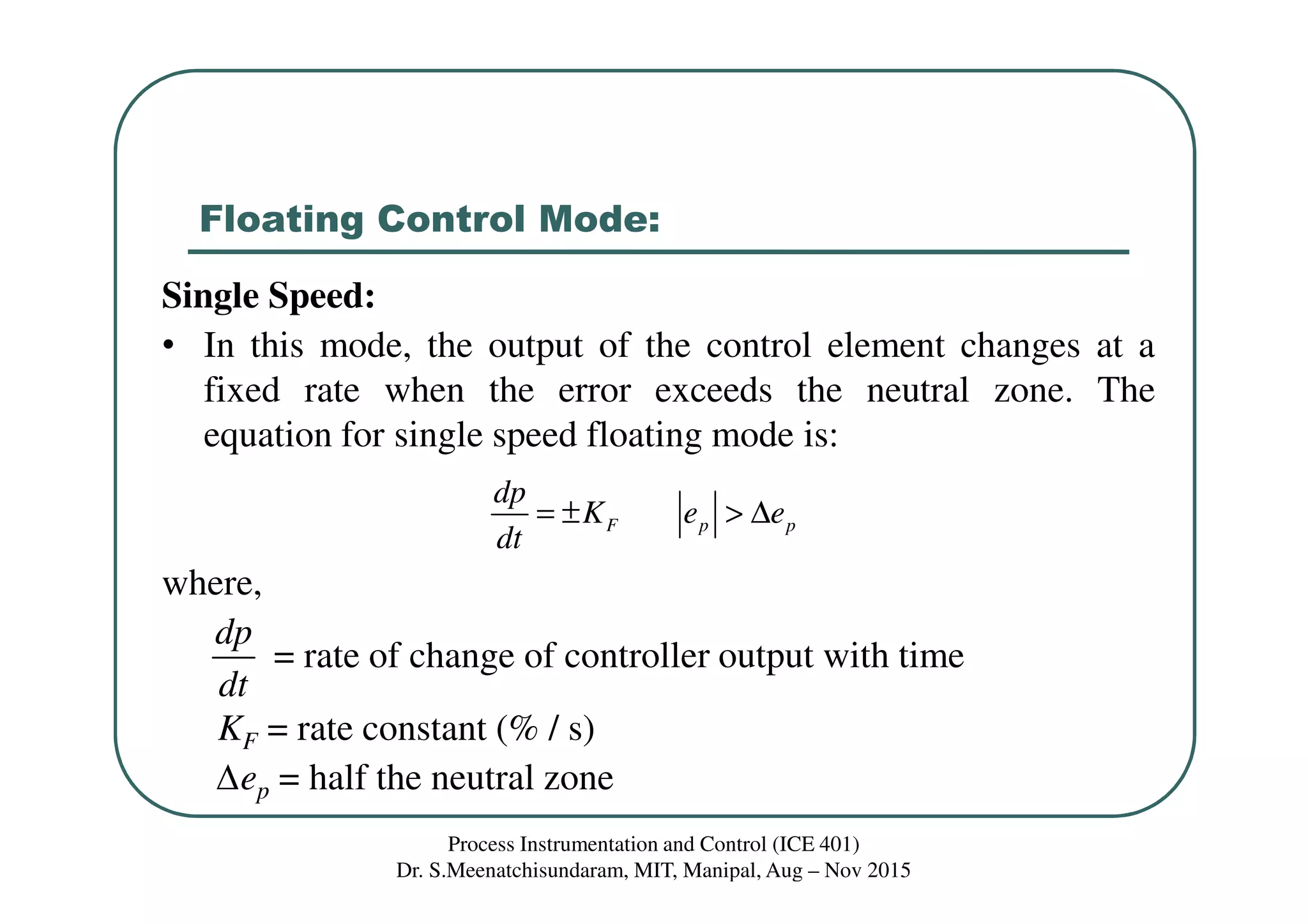 Class 16 floating and proportional control mode | PDF