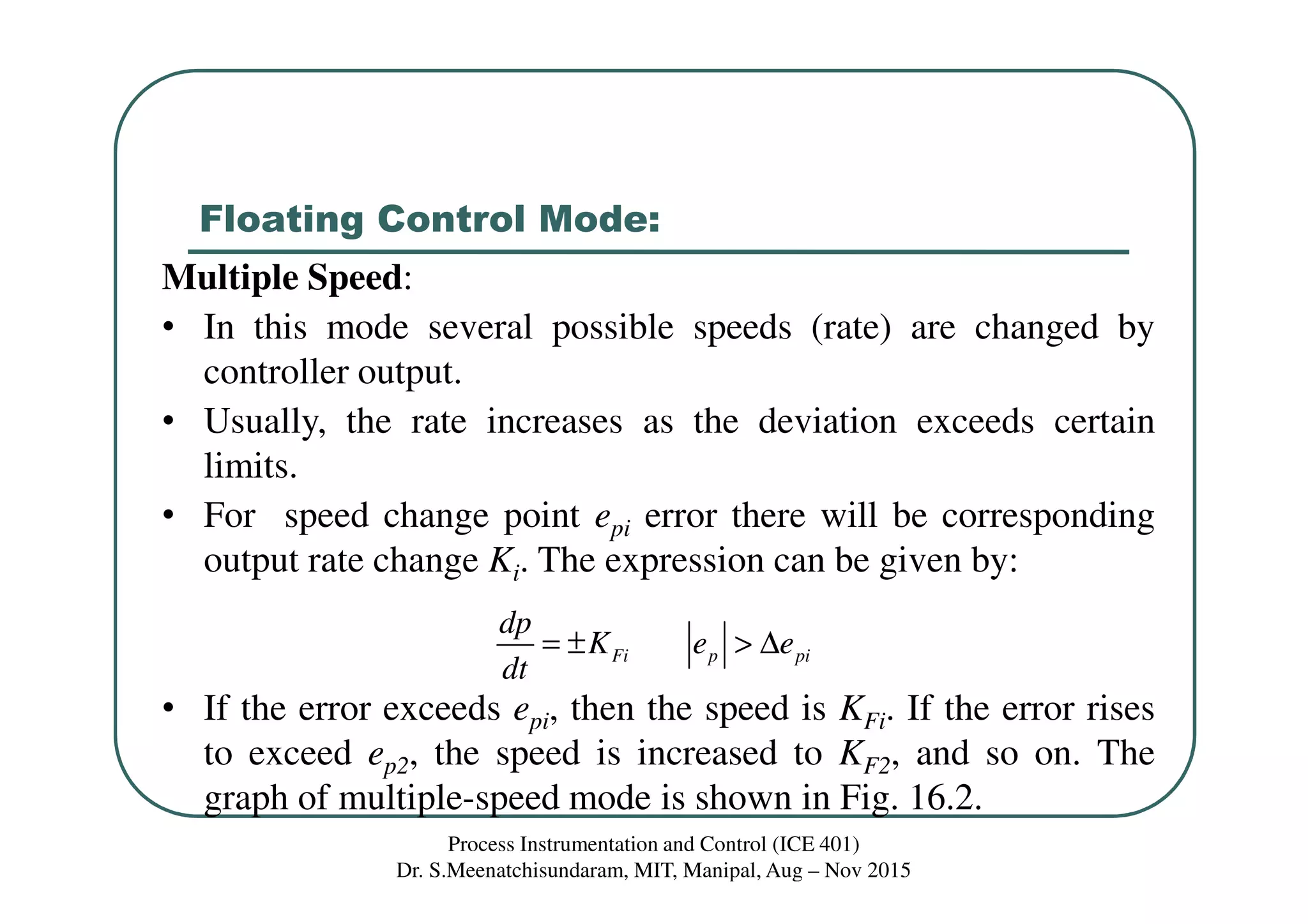 Class 16 floating and proportional control mode | PDF