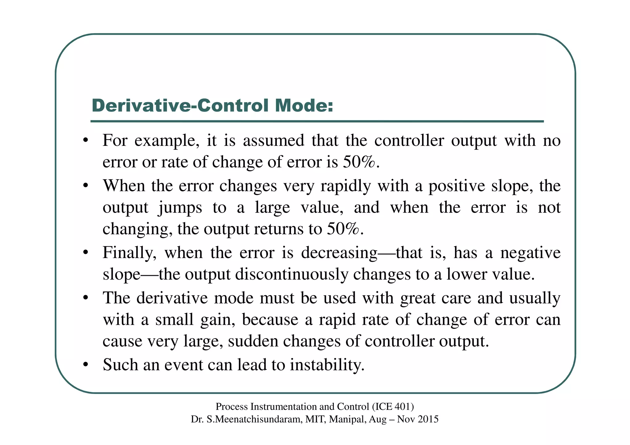 Class 17 integral and derivative control mode | PDF | Internet of ...