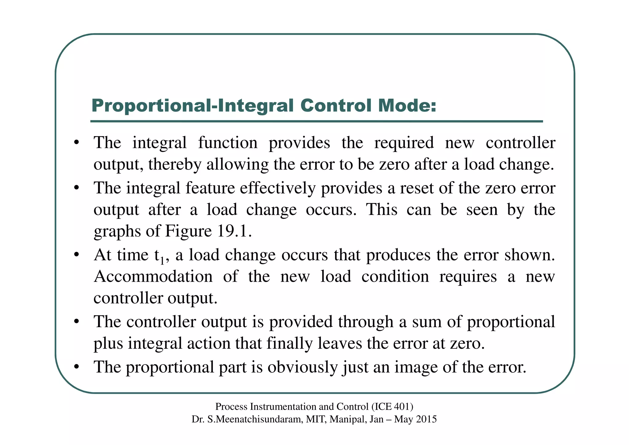 Class 19 pi & pd control modes | PDF