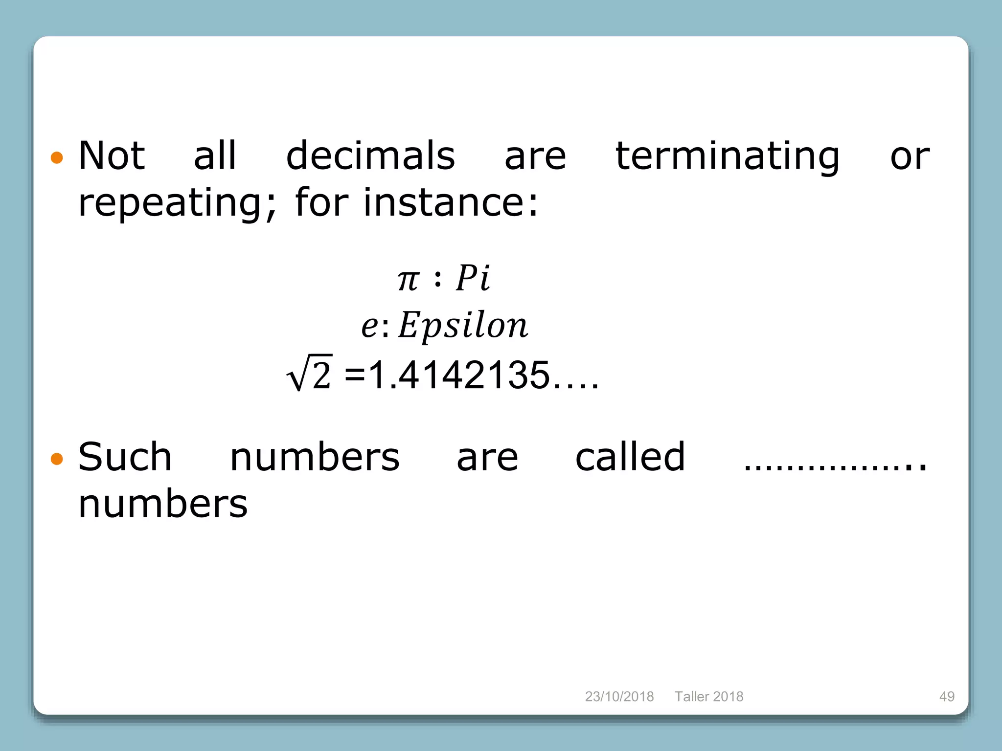 Class1 algebra and arithmetic | PPT