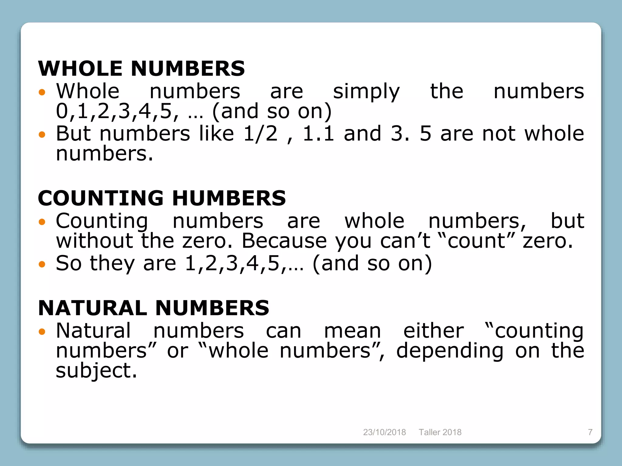 Class1 algebra and arithmetic | PPT