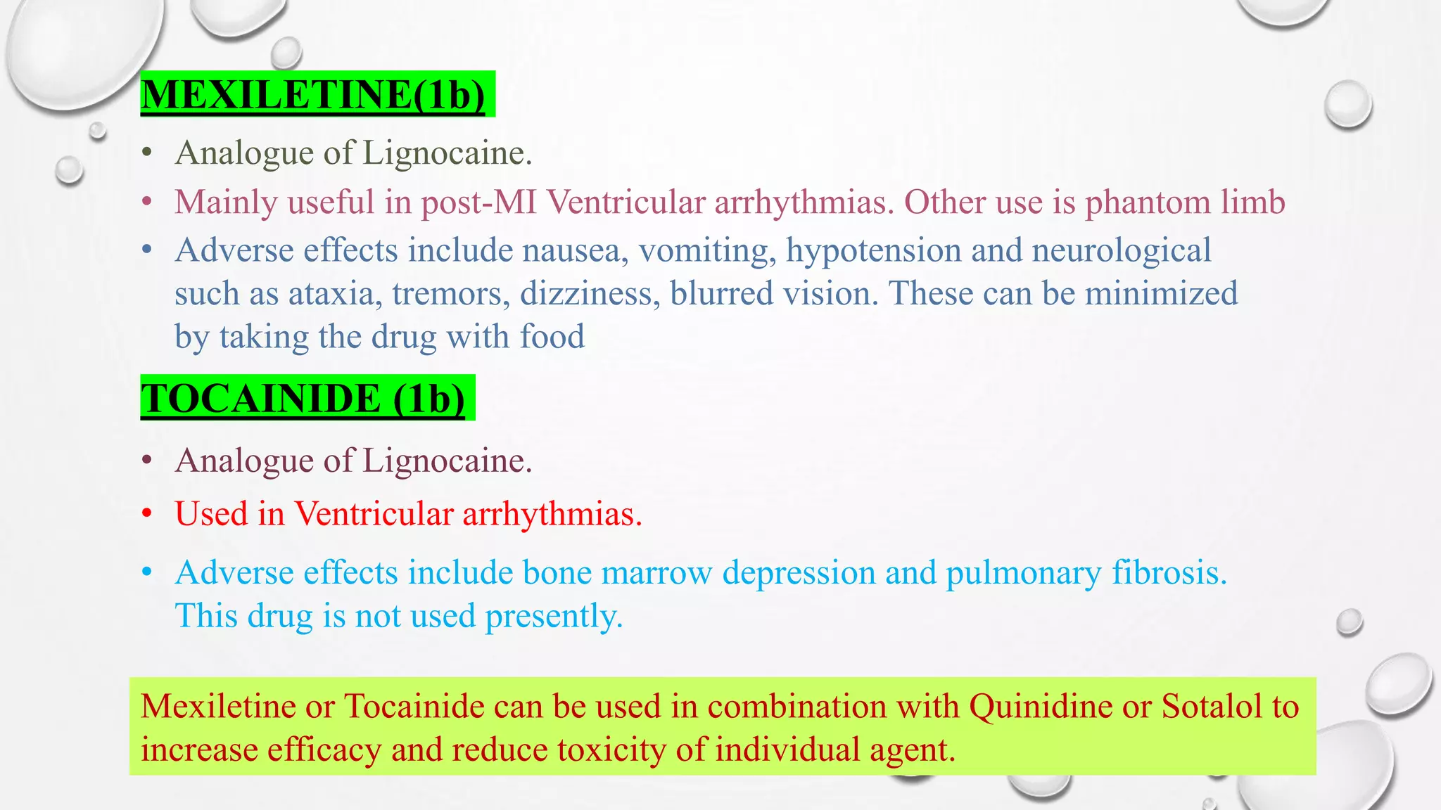 CLASS 1 ANTI-ARRHYTHMIC DRUGS | PPTX