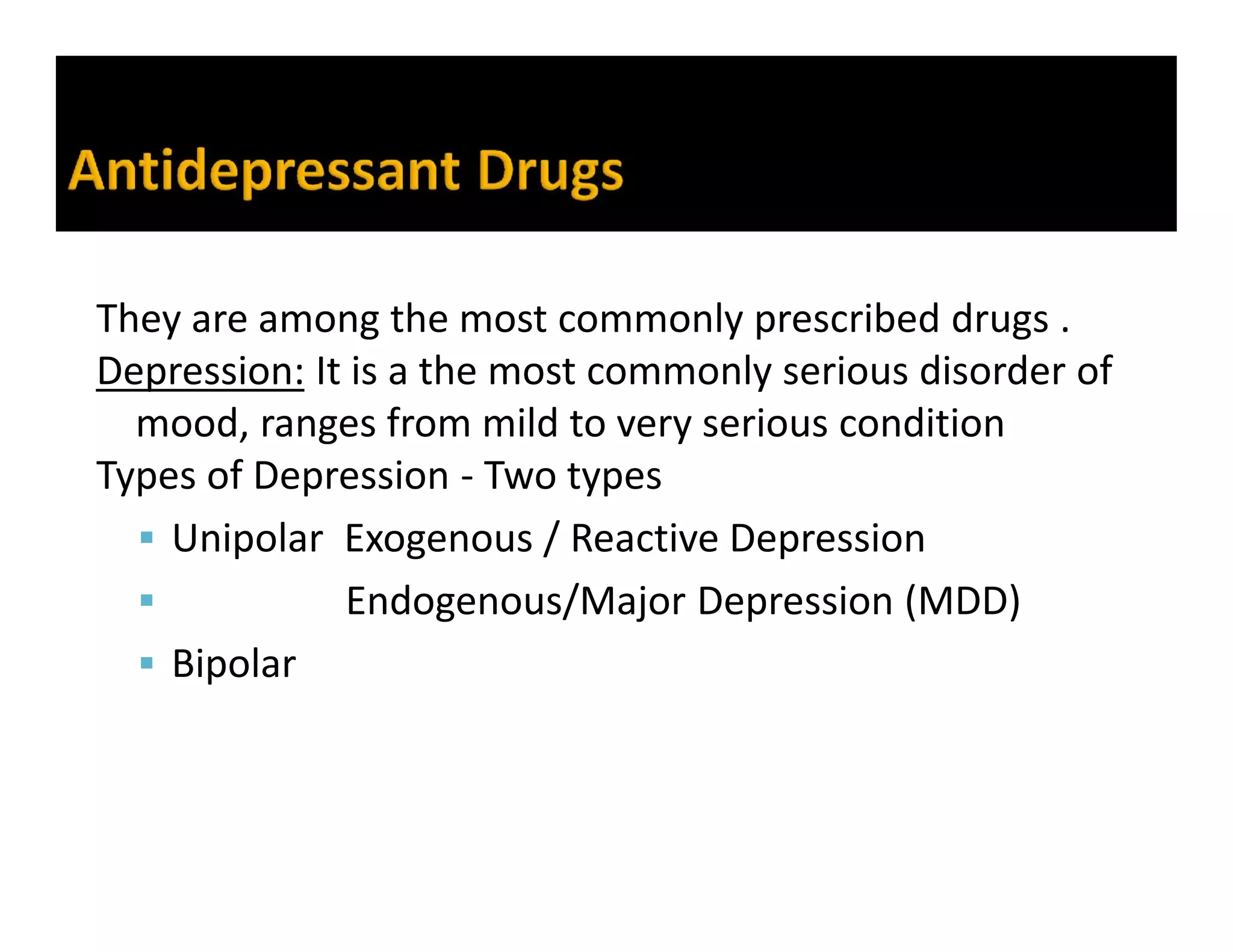 Class 1 antidepressants | PPT