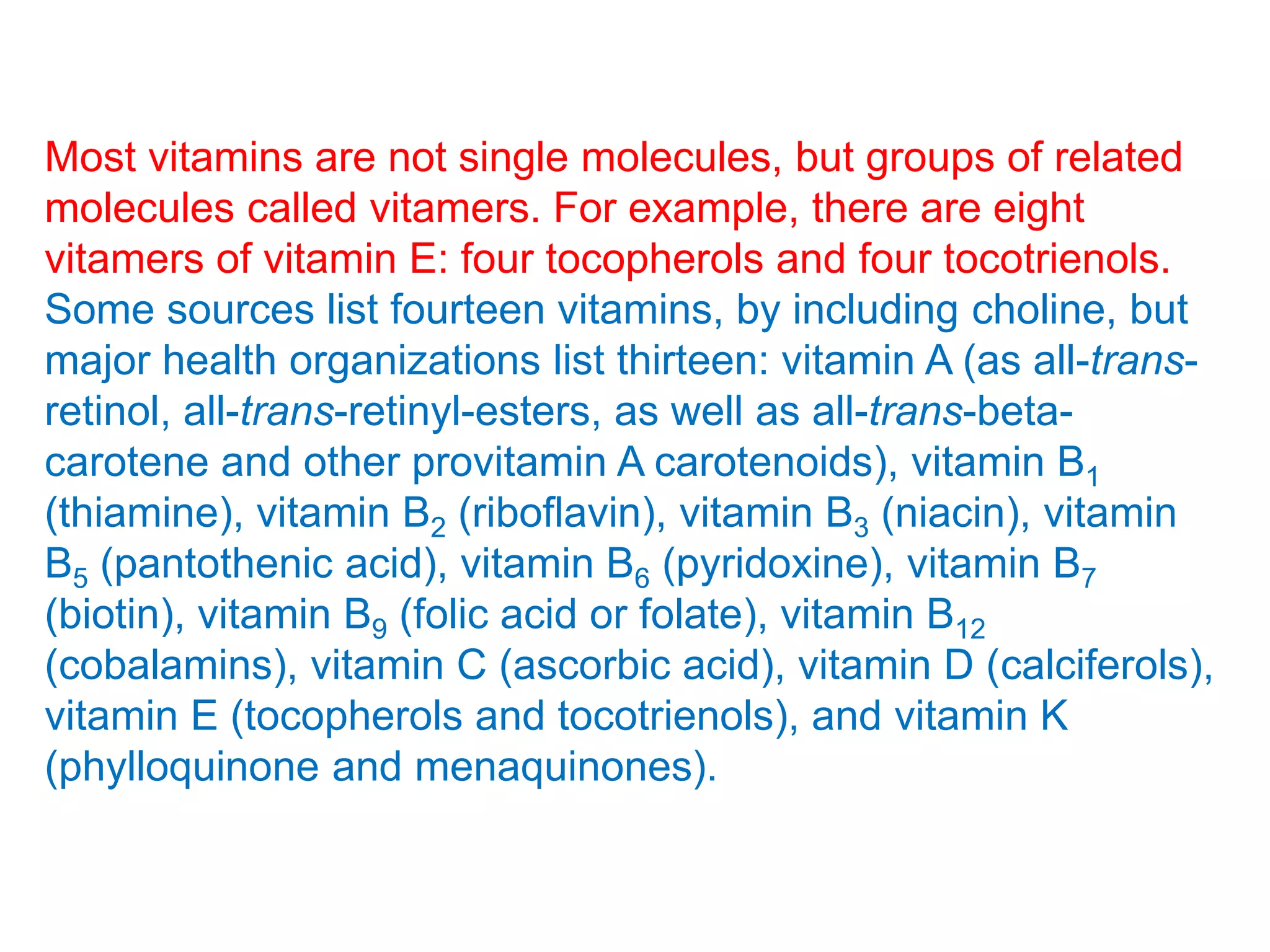 Class 1 credit iv paper -ii Chemistry and metabolism of vitamins | PPTX