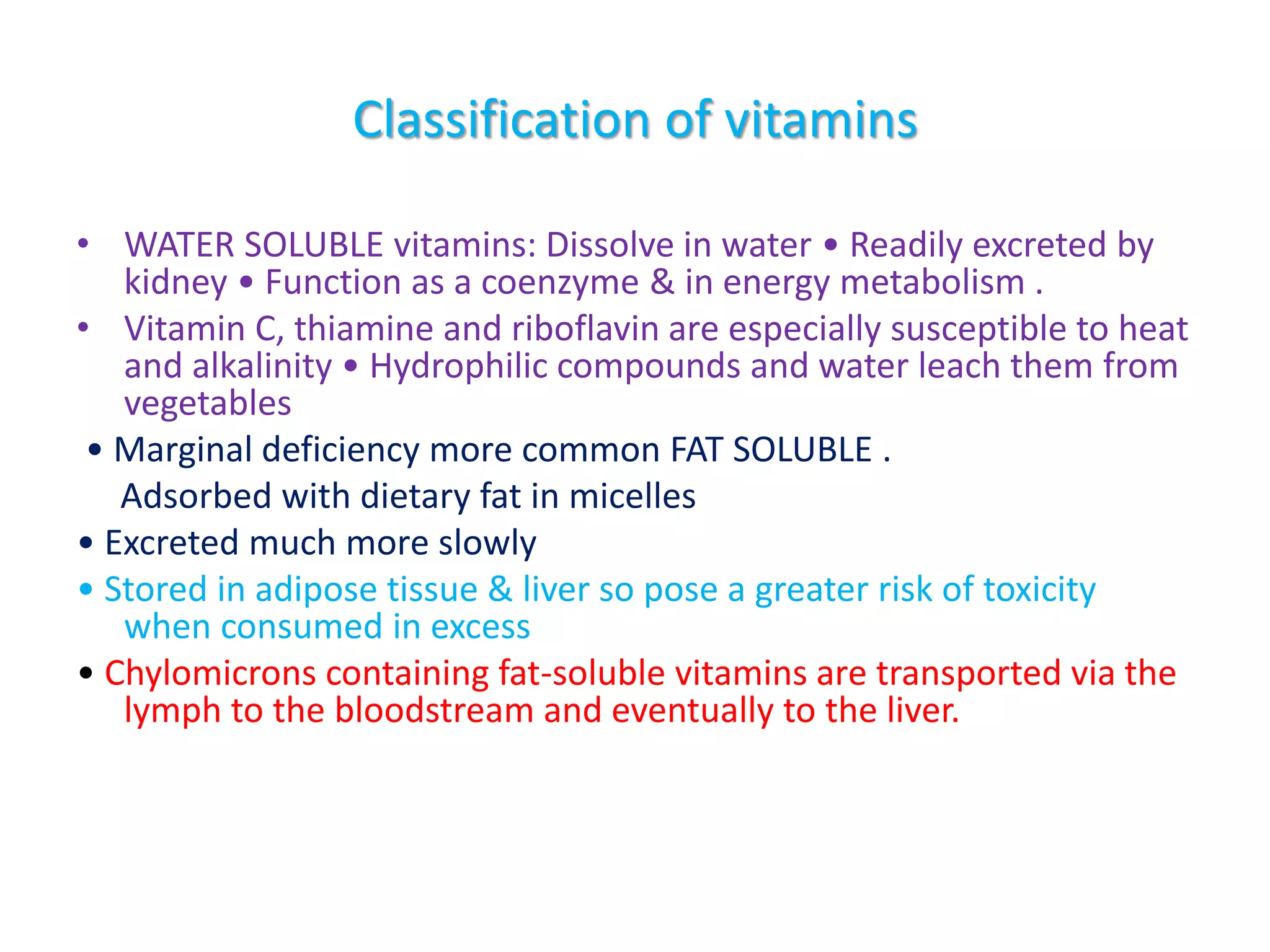 Class 1 credit iv paper -ii Chemistry and metabolism of vitamins | PPTX