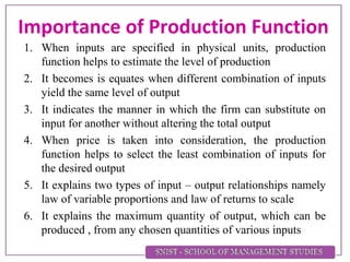 Class 1 definition and importance of production function2 | PPT ...