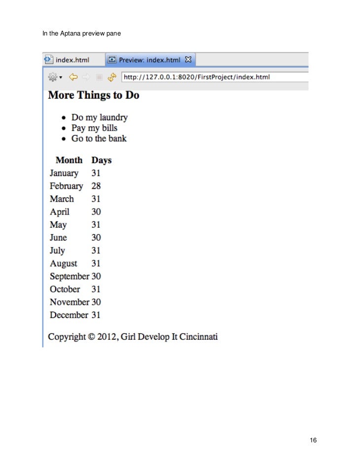 Class 1 handout (2) html exercises