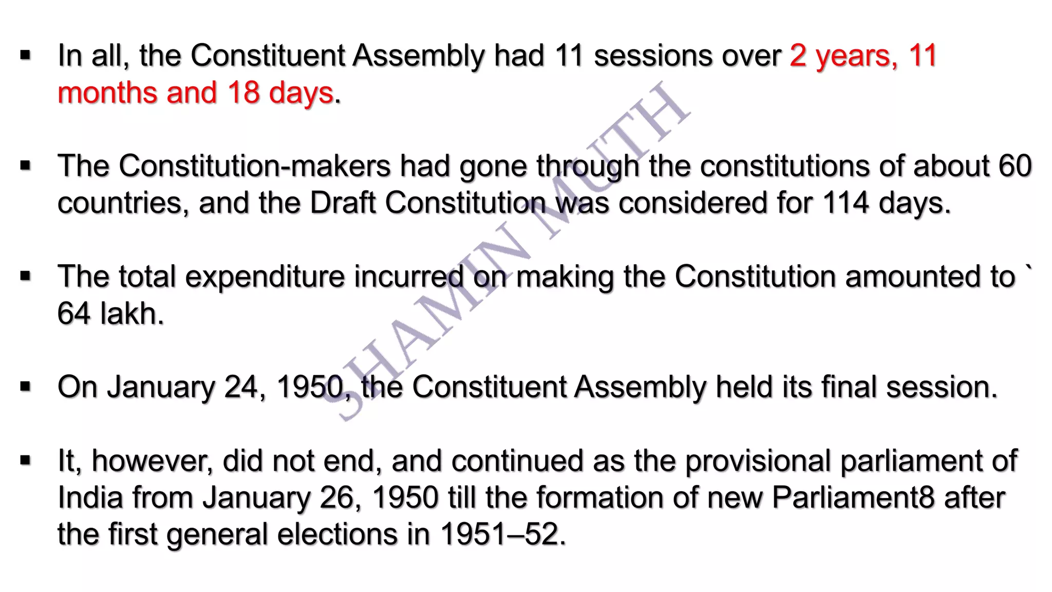 Historical background of the Indian constitution - MCN202 (Module 1) | PDF