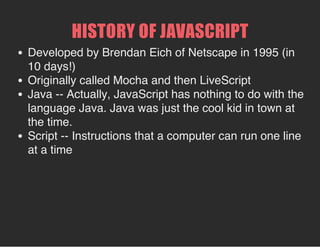 GDI Seattle - Intro to JavaScript Class 1 | PPT