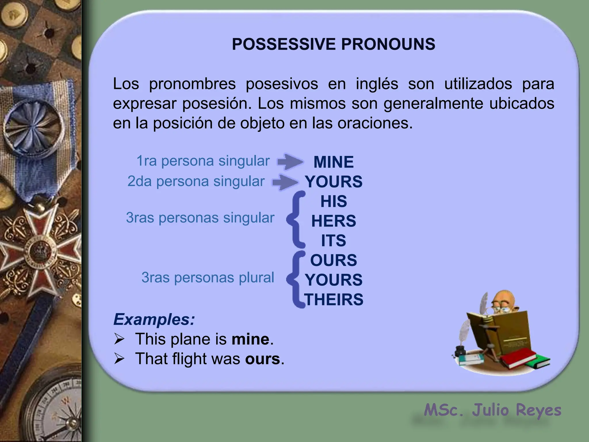 Class 1 Language - Parts of Speech - Pronouns.ppt