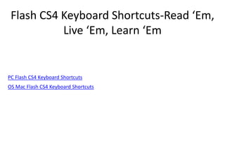 Class 1 lecture slides flash cs4 | PPT
