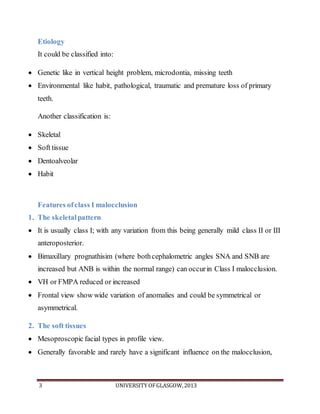 Class 1 malocclusion / for orthodontists by Almuzian | DOCX
