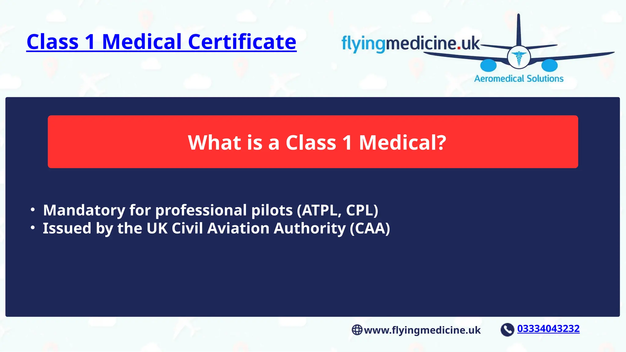 Class 1 Medical Certificate - Flyingmedicine Ltd | PPTX