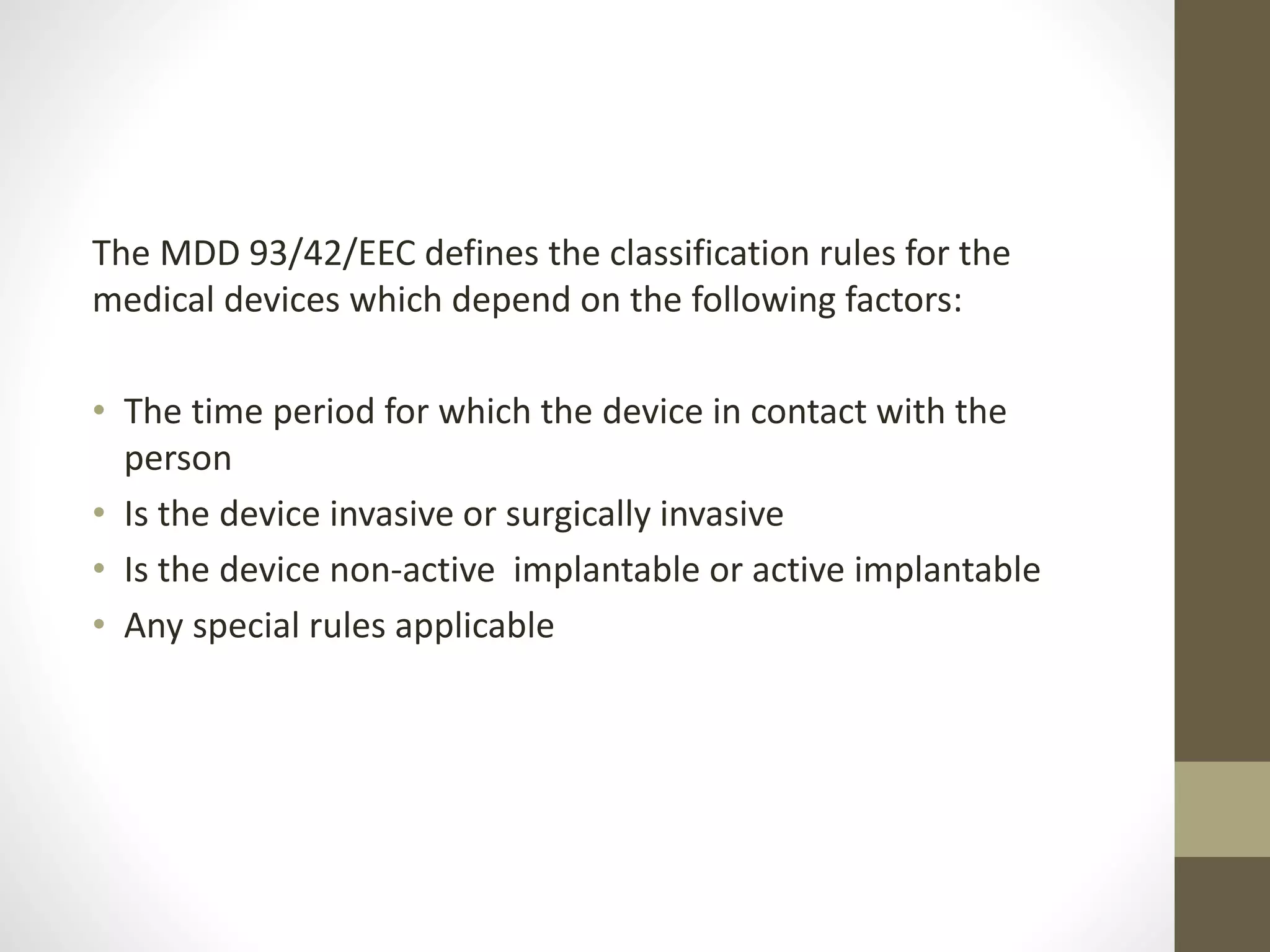 Class 1 medical device classification | PPTX | Surgery | Medical Health