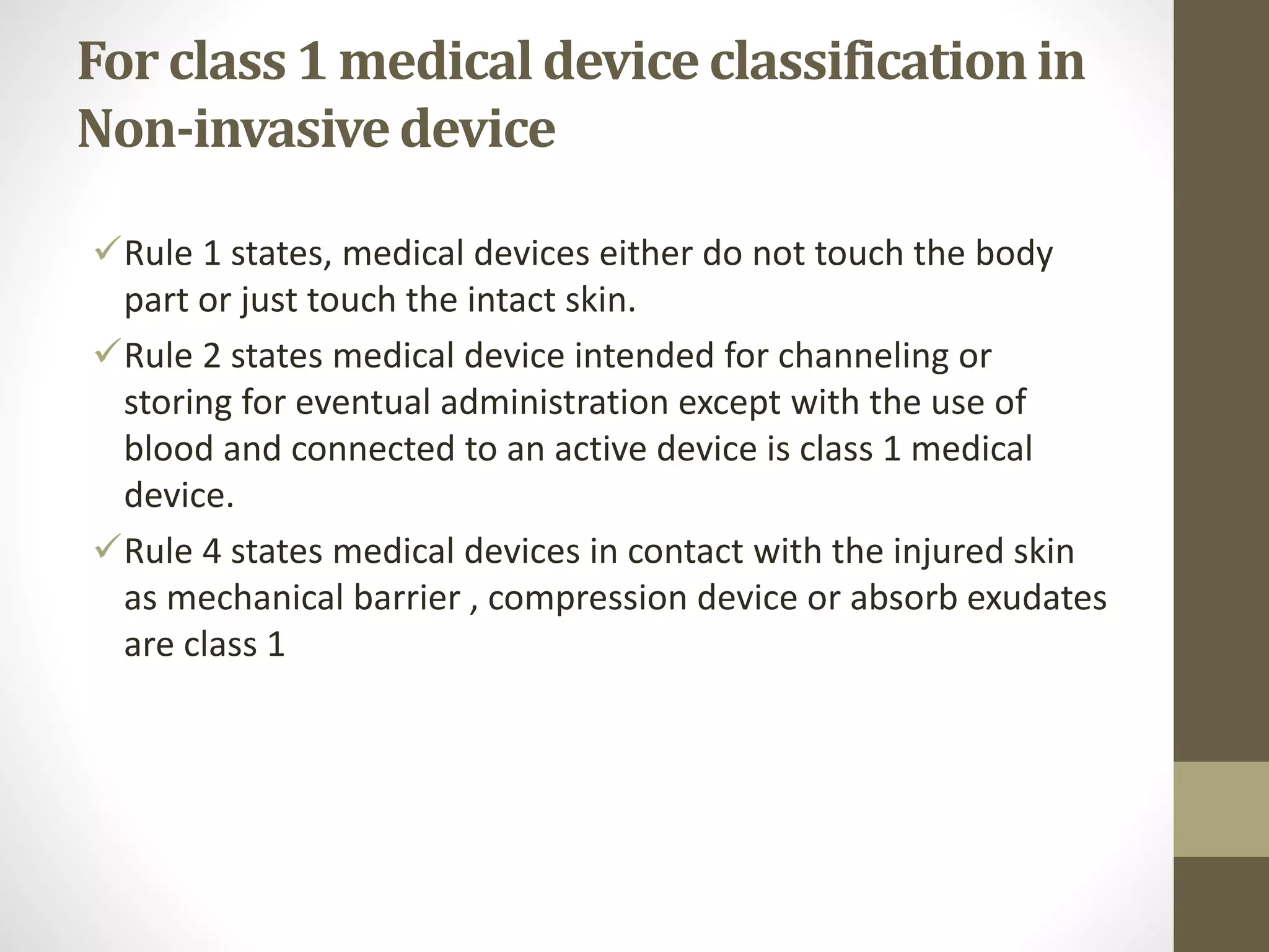 Class 1 medical device classification | PPTX | Surgery | Medical Health