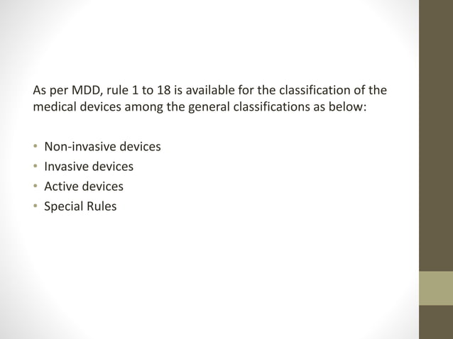 Class 1 medical device classification | PPTX | Surgery | Medical Health