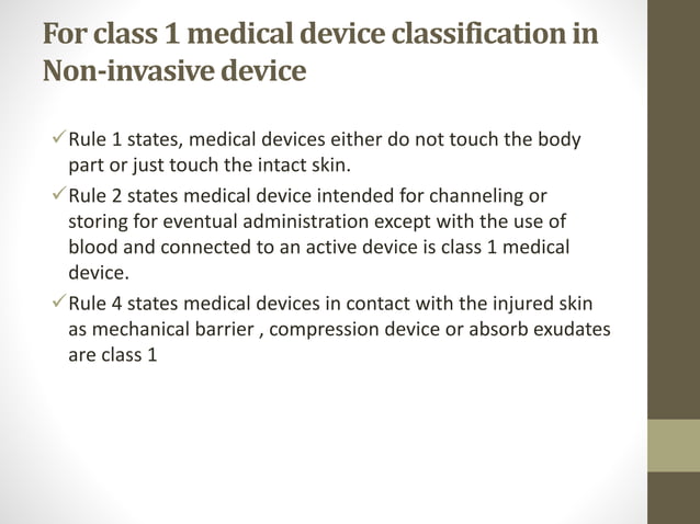 Class 1 medical device classification | PPTX | Surgery | Medical Health