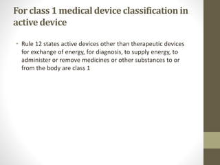 Class 1 medical device classification | PPTX | Surgery | Medical Health