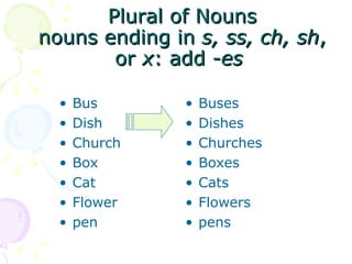 Class 1 Plural Of Nouns Iza May 16 2009 | PPT