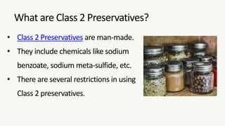 Class 1 Preservatives vs. Class 2 Preservatives | PPTX