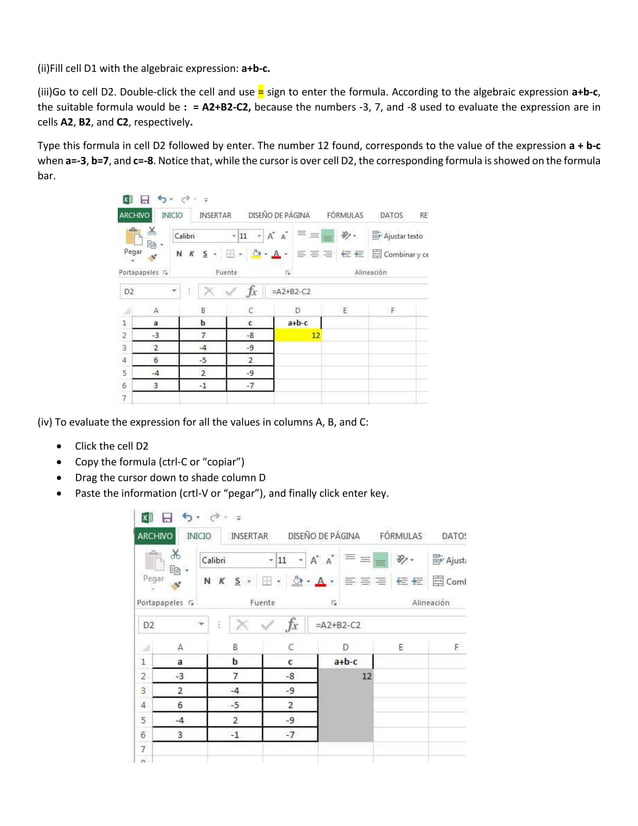 Class1 term1 spreadsheet | PDF