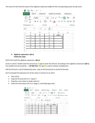 Class1 term1 spreadsheet | PDF