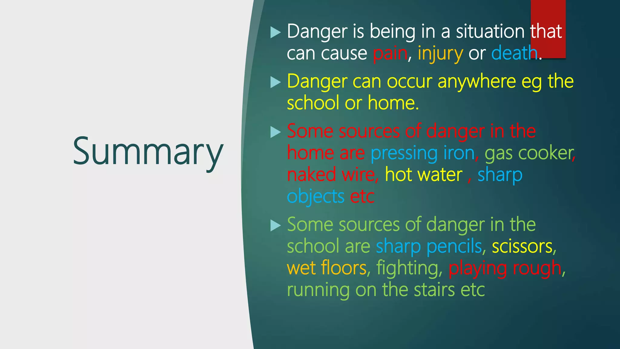 Sources of Danger in my Home and School | PPTX
