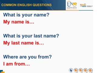 Common Questions in English | PPT