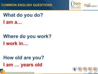 Common Questions in English | PPT