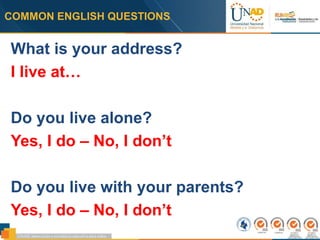 Common Questions in English | PPT
