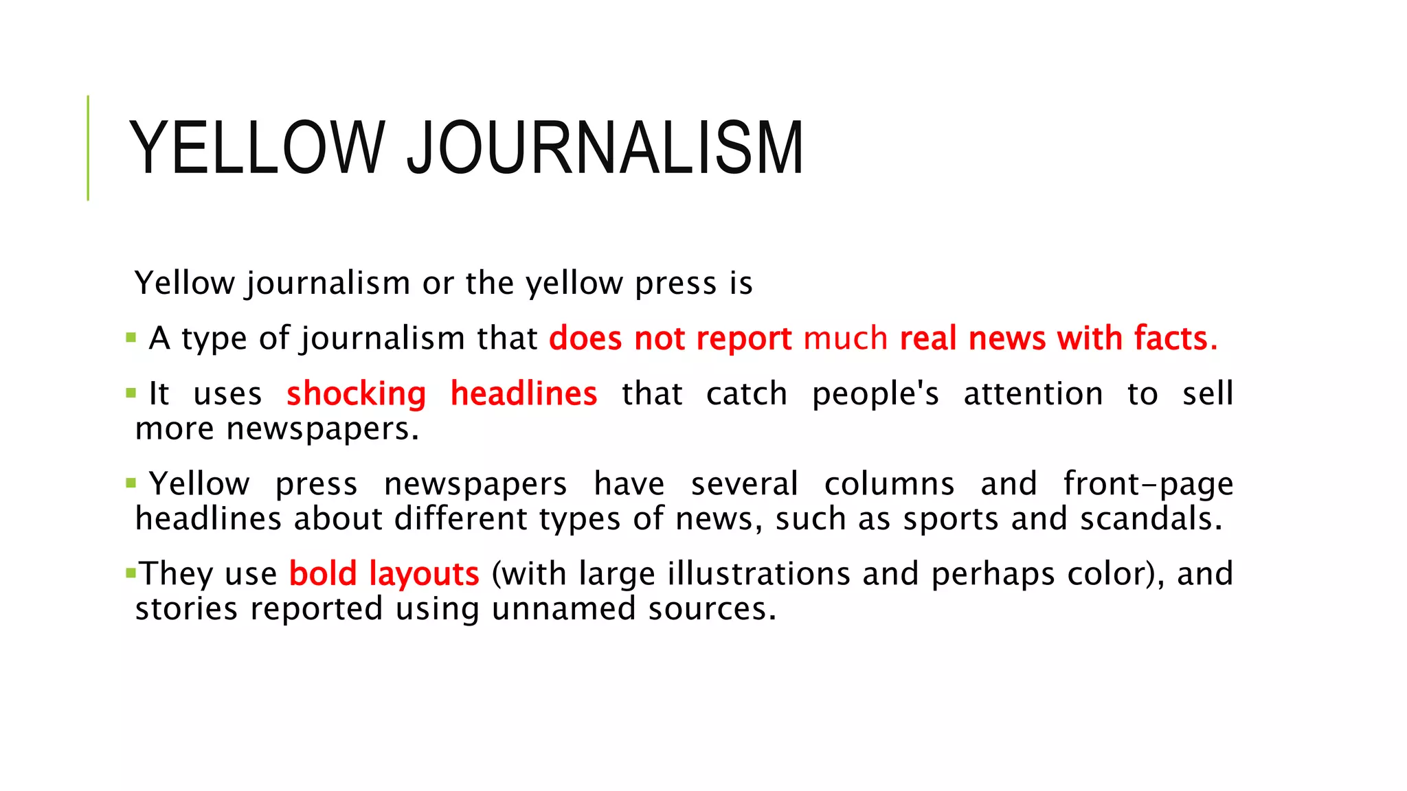 Types of Journalism | PPTX