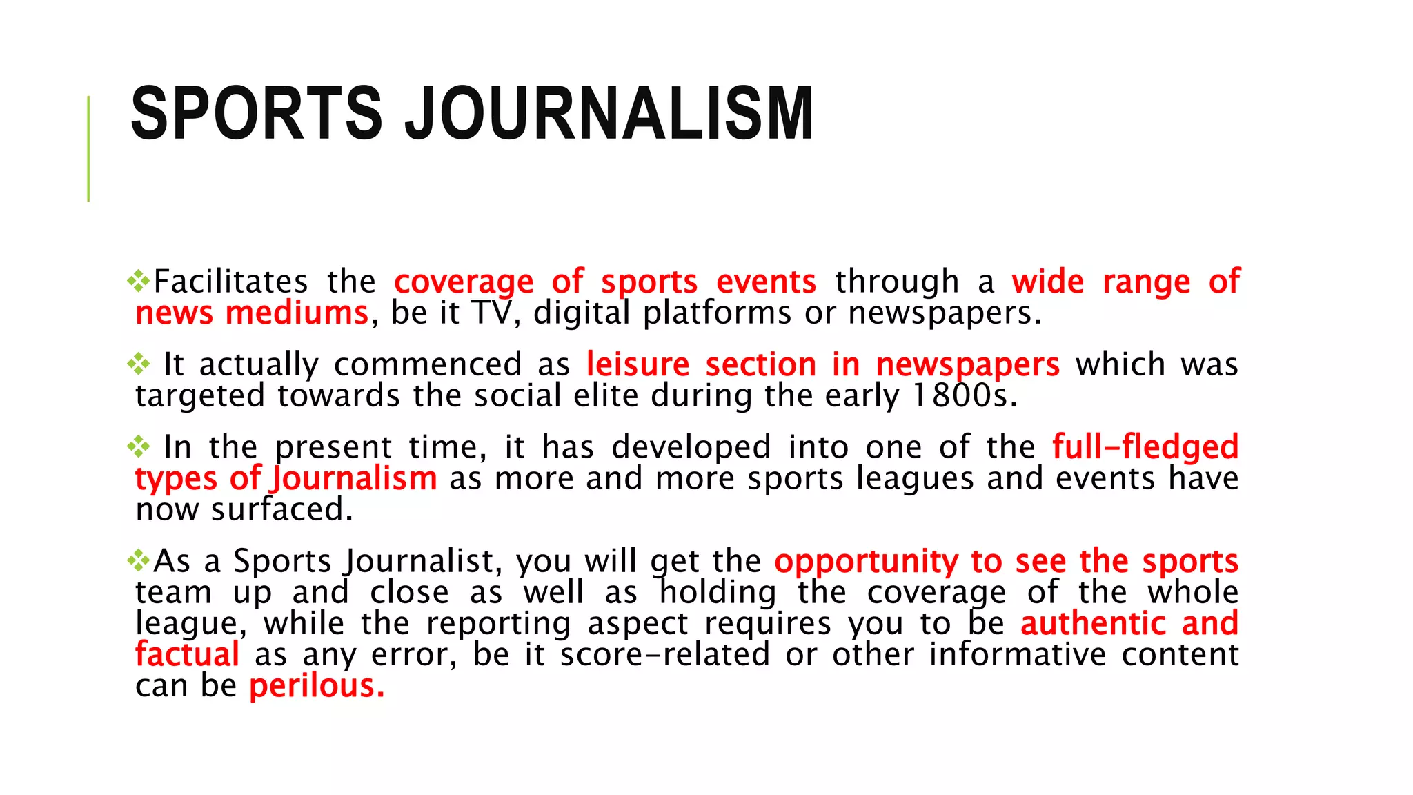 Types of Journalism | PPTX