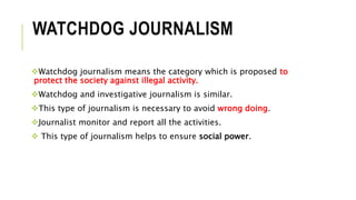 Types of Journalism | PPTX