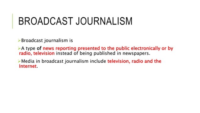 Types of Journalism | PPT
