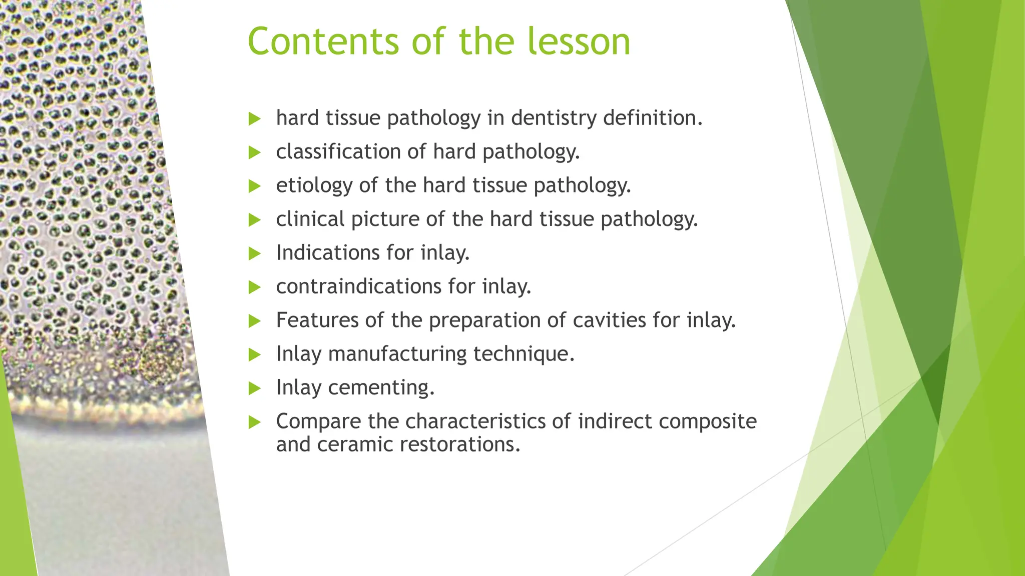 Etiology, clinical picture and treatment of pathology of hard tissues ...