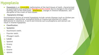 Etiology, clinical picture and treatment of pathology of hard tissues ...