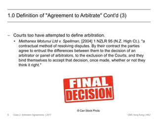 Class 2 arbitration agreements class | PPTX