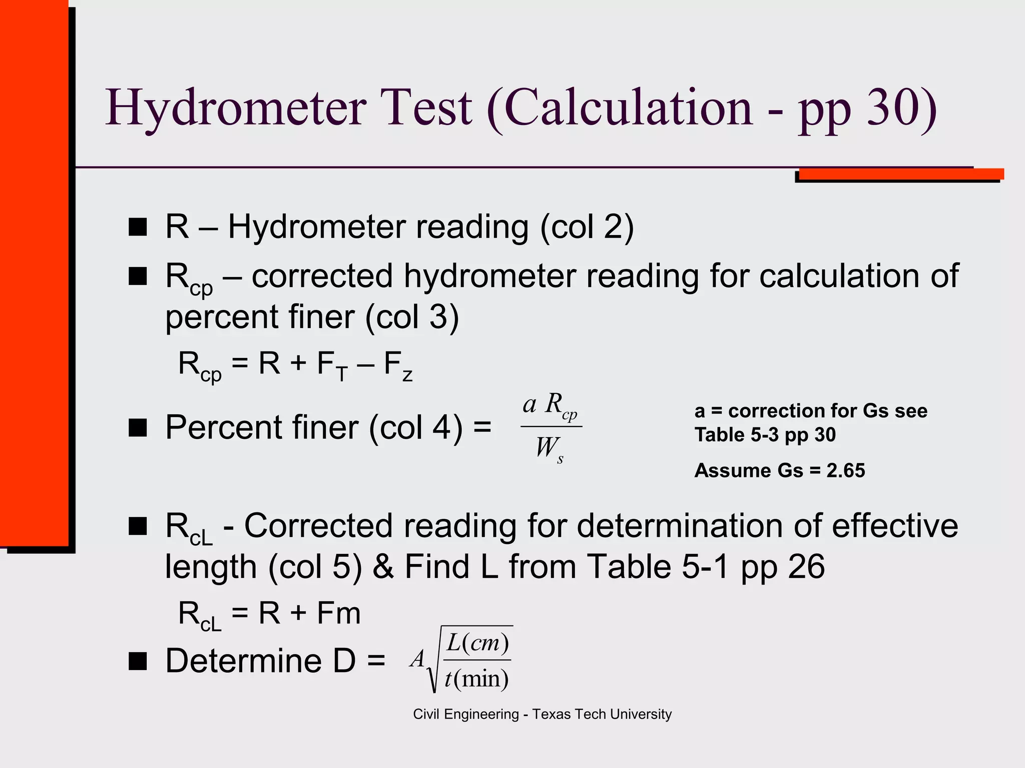 Class 2 Grain Size Analysis ( Geotechnical Engineering ) | PDF