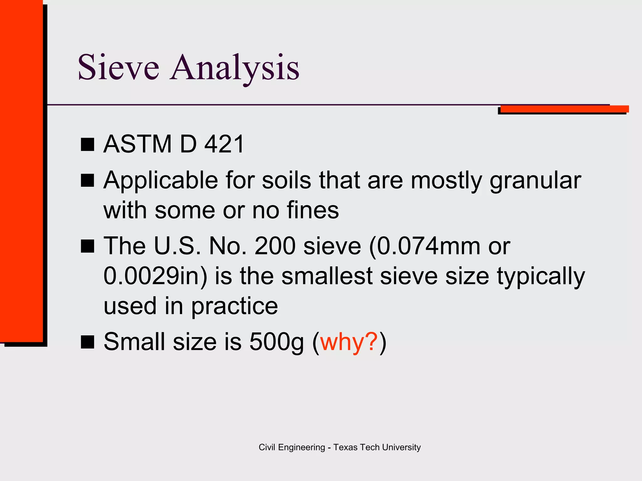 Class 2 Grain Size Analysis ( Geotechnical Engineering ) | PDF