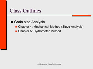 Class 2 Grain Size Analysis ( Geotechnical Engineering ) | PDF