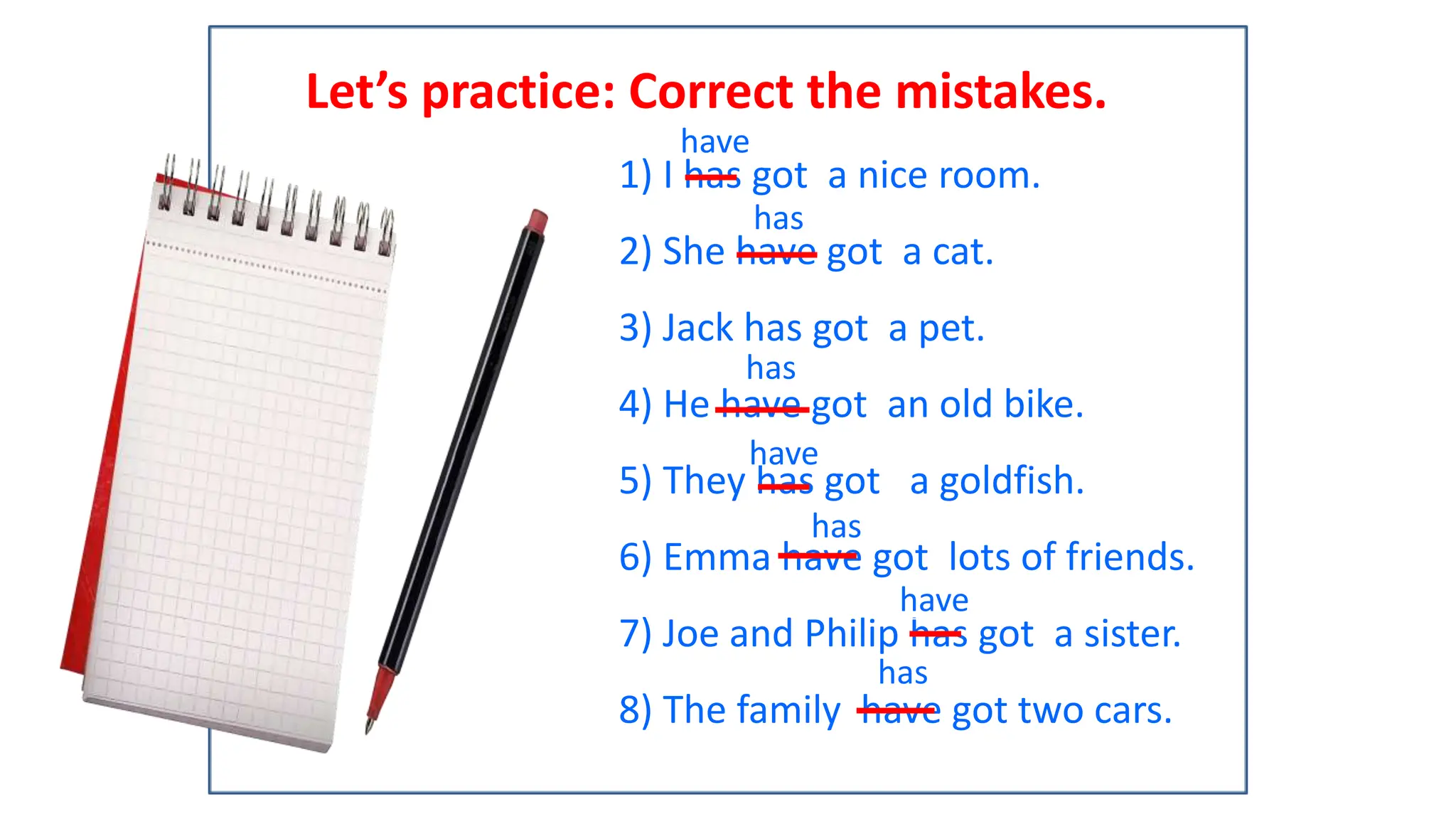 USE OF HAVE GOT - BASIC ENGLISH FOR ADULTS | PPT