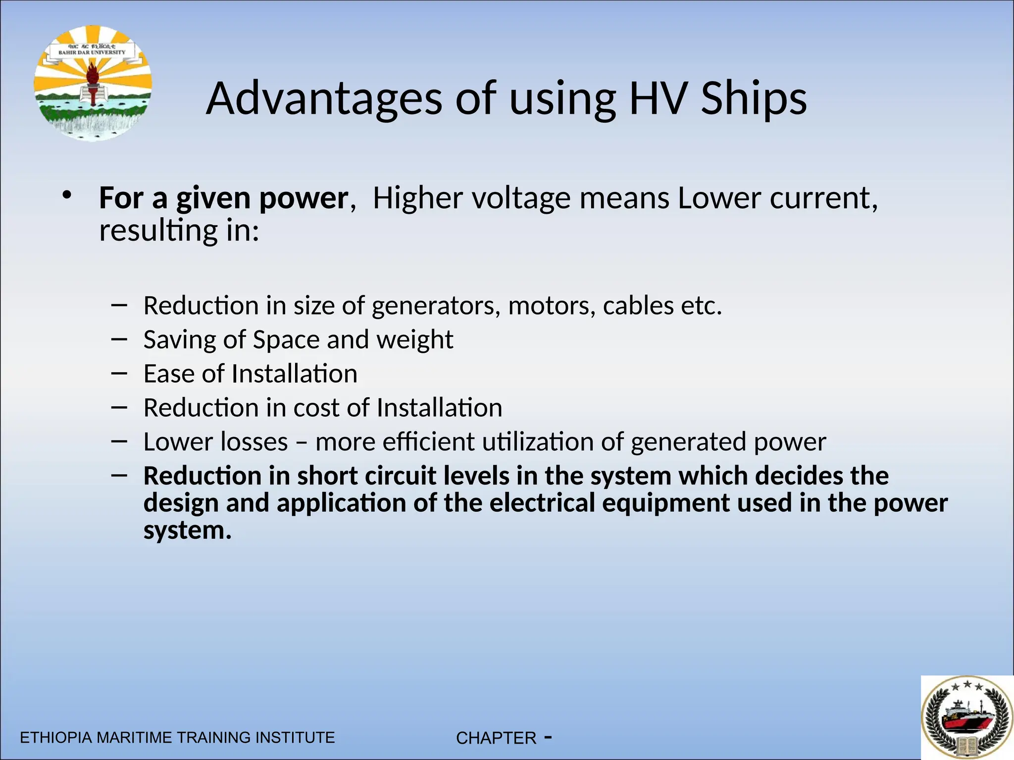 class 2 - HV ON SHIPS and its system etc.. | PPT